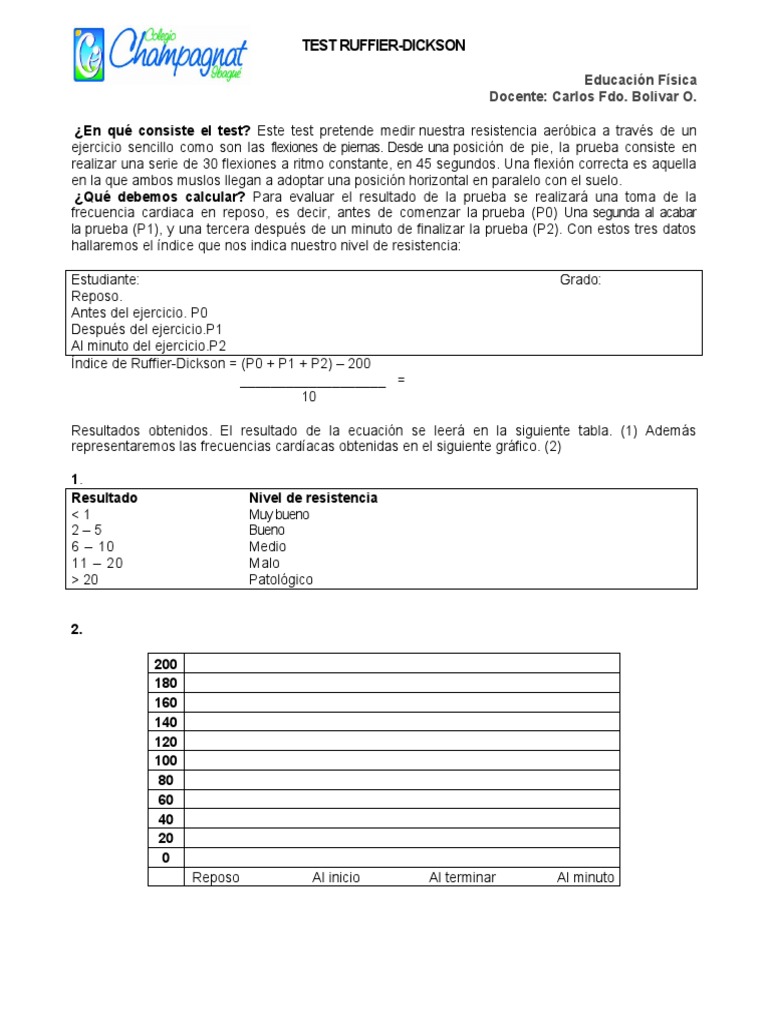 Test de Ruffier Dickson | PDF