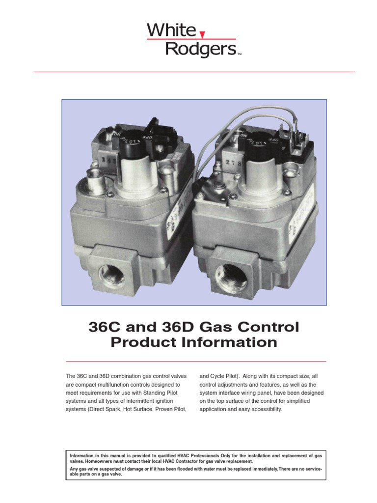 White Rodgers-Gas Control | PDF | Valve | Thermostat