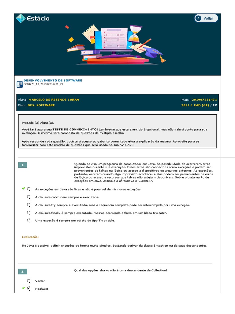 Teste Aula 03 | PDF | Java (linguagem de programação) | Programação de ...