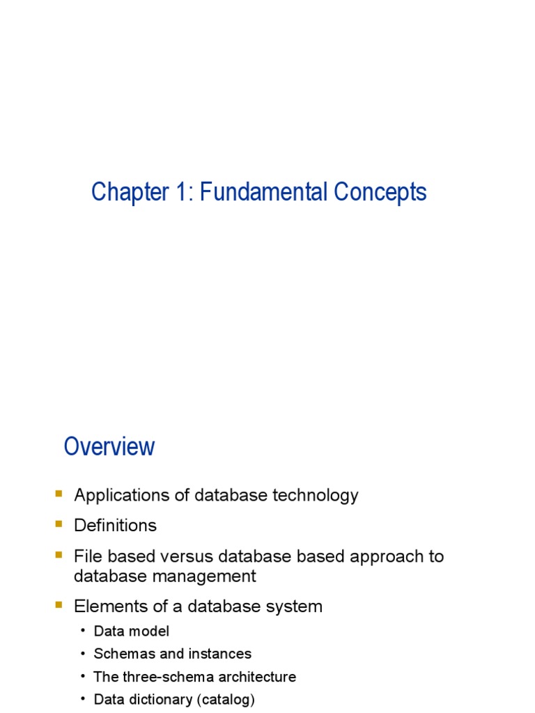 Chapter 1 Fundamental Concepts | PDF | Databases | Conceptual Model