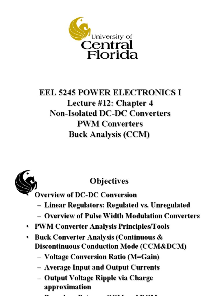 Lecture12 Chapter4 - Buck - CCM - Analysis | PDF | Electric Power | Force