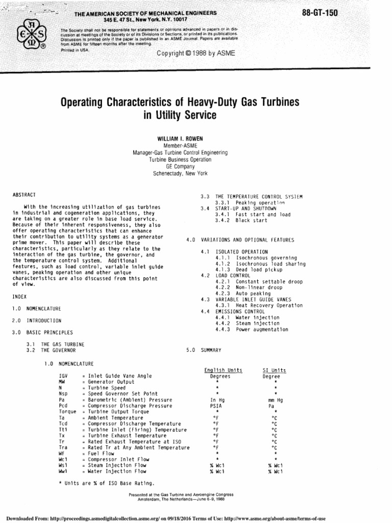 GT Control For Utility | Download Free PDF | Gas Turbine | Gases