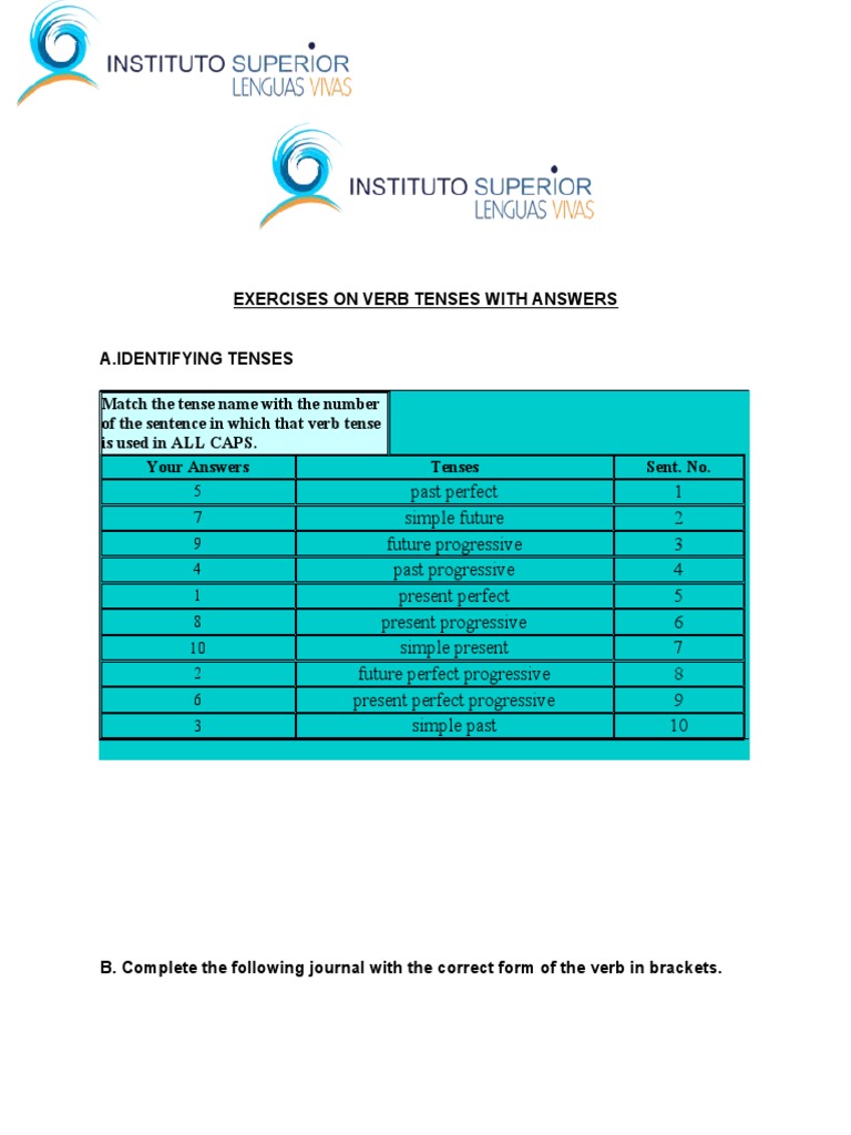 Mastering Verb Tenses: A Comprehensive Exercise on Identifying, Forming ... Mastering Verb Tenses: A Comprehensive Exercise on Identifying, Forming ...