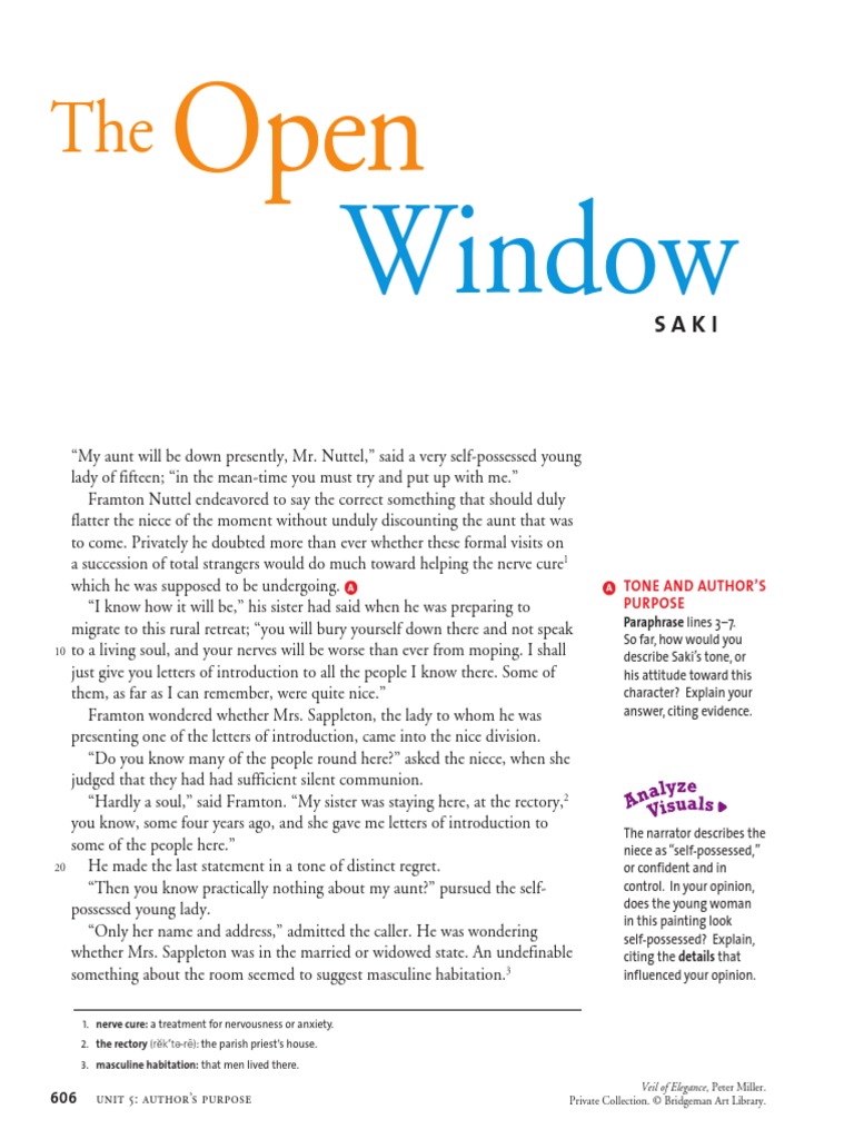 Window: Unit 5: Author's Purpose | PDF | Saki