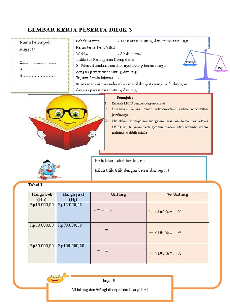 MENGHITUNG PERSENTASE UNTUNG DAN RUGI | PDF