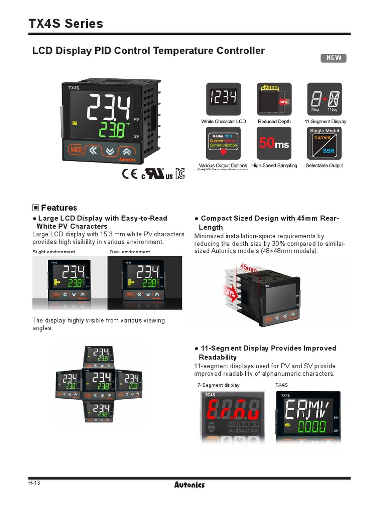 TX4S PID Temperature Controller Guide | PDF | Display Resolution | Sensor