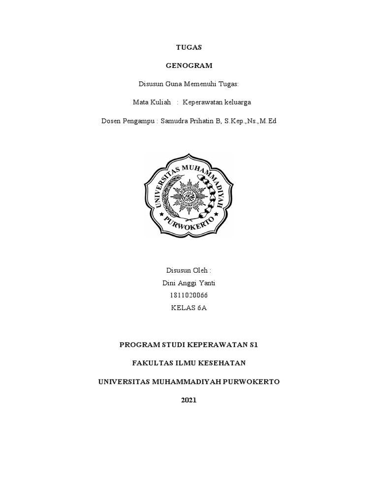 Genogram Keluarga 2 Generasi Keperawatan | PDF | Pengembangan Diri