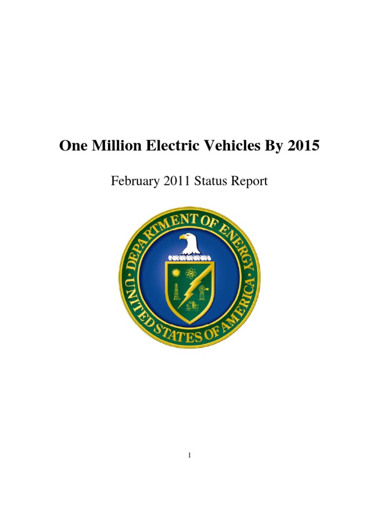 One Million EVs by 2015: Progress Report | PDF