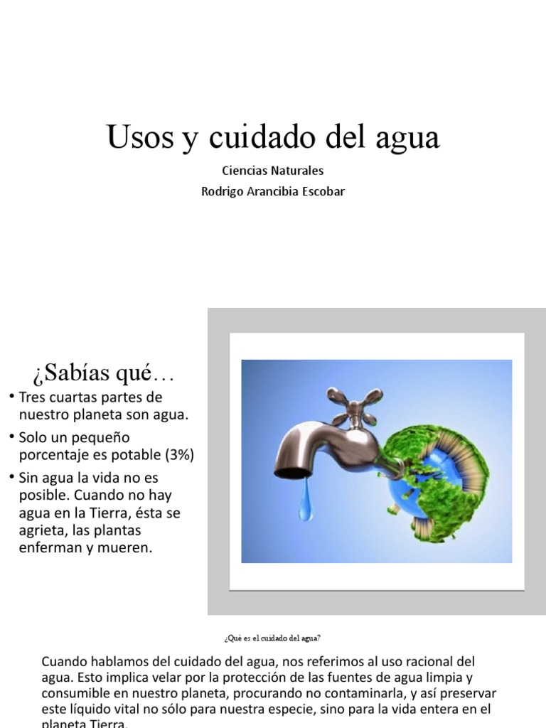 Usos y Cuidado Del Agua | PDF