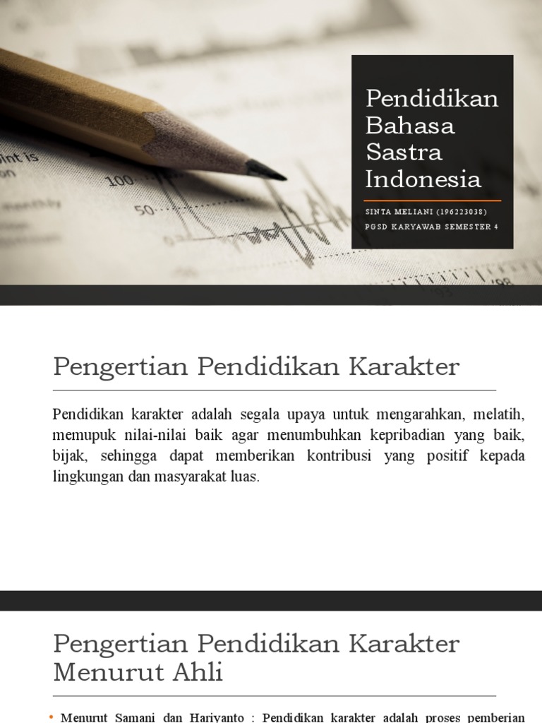 Pembelajaran Bahasa Dan Sastra Indonesia Dalam Lingkup Pendidikan Karakter | PDF | Karier ...