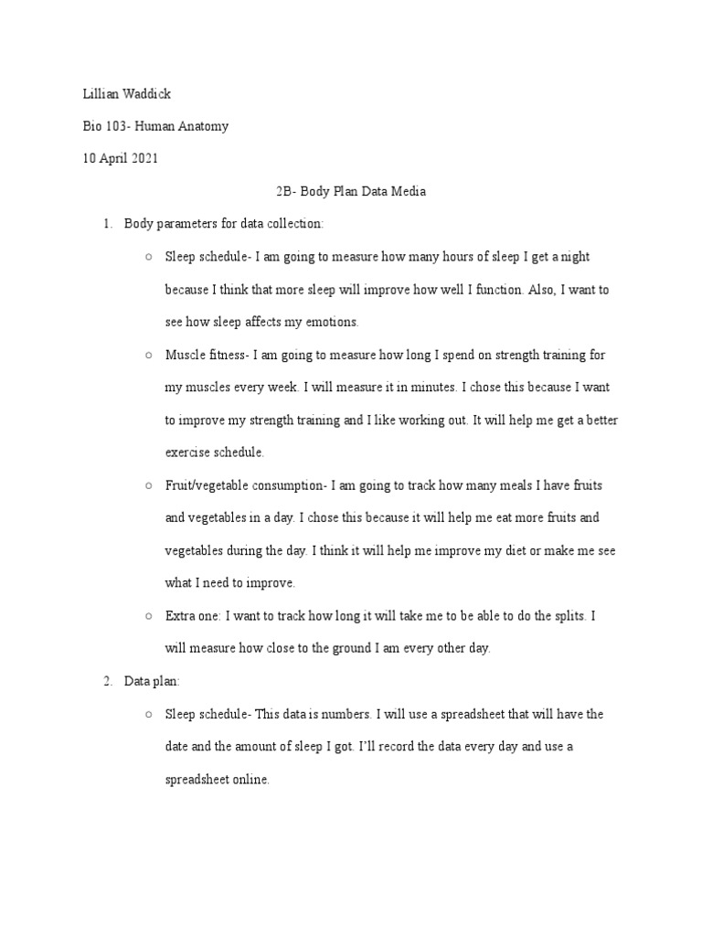 2b-Body Plan Data Media | PDF