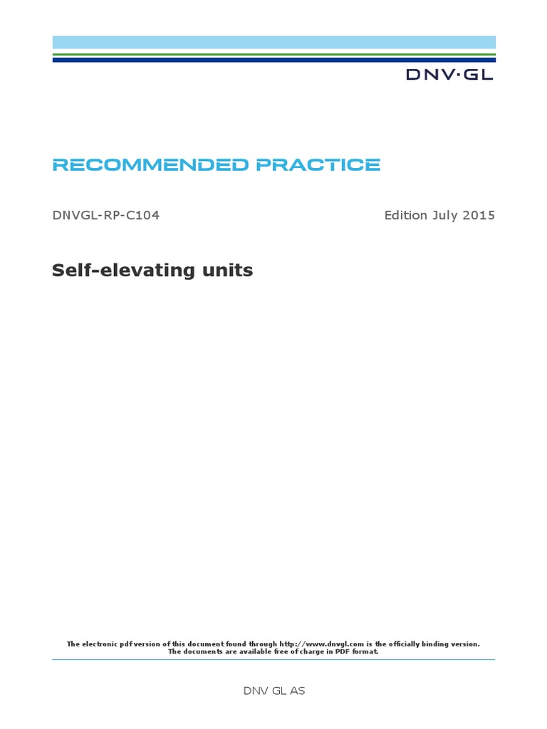 DNVGL RP C104 | PDF | Drag (Physics) | Tide