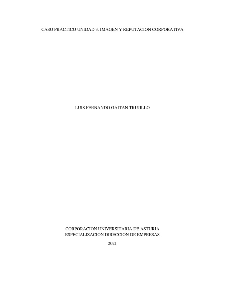 Caso Practico Reputacion | PDF | Responsabilidad social corporativa | Marca
