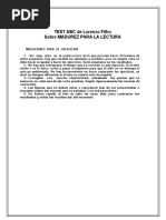 Test ABC de Lorenzo Filho: Aplicación y Corrección | PDF