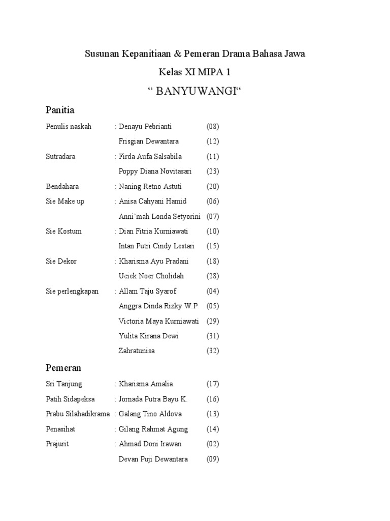 Susunan Kepanitiaan | PDF