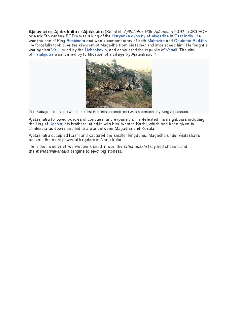 Haryanka Dynasty Magadha East India Bimbisara Mahavira Gautama Buddha ...