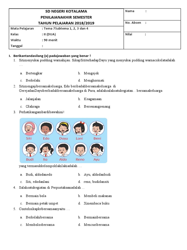 Pas Kelas 2 Tema 7 Pdf