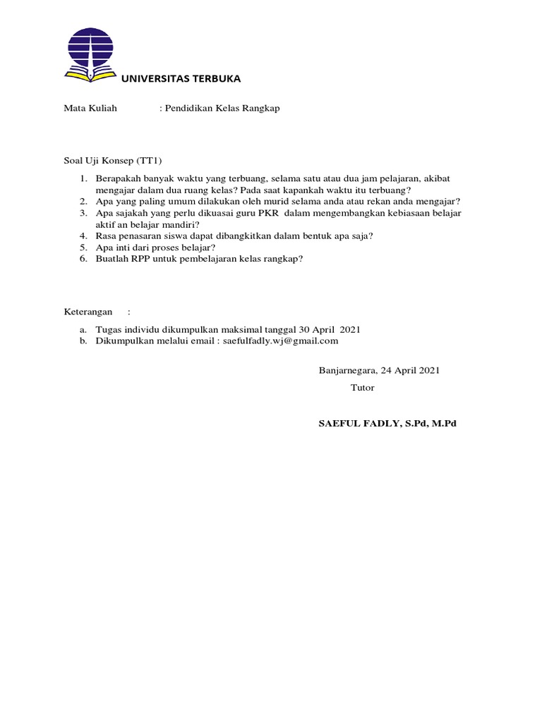 TT1 PDGK 4302 PKR - Agus Susanti - 857930139 - Bi Sem 3 | PDF | Karier & Perkembangan