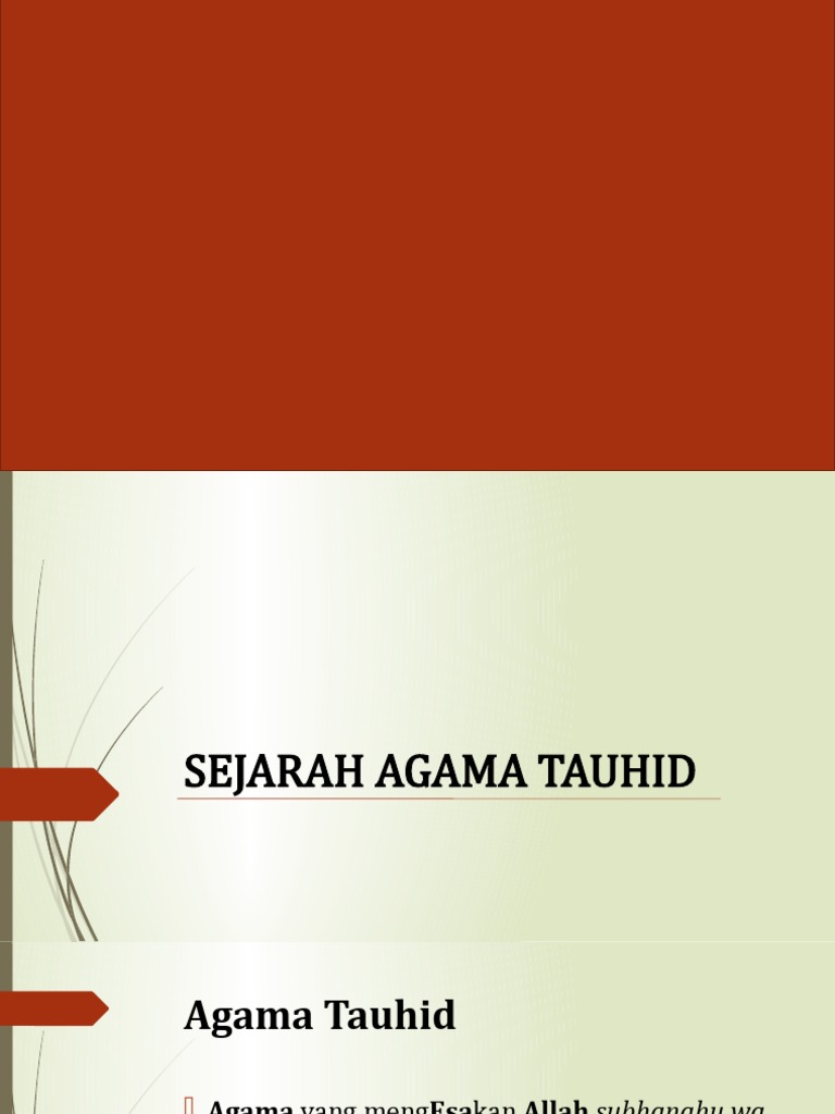 Sejarah Agama Tauhid | PDF | Agama & Spiritualitas