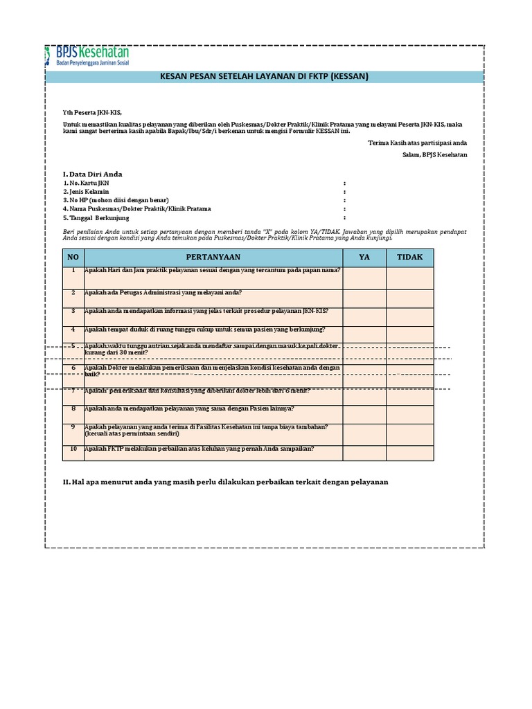 Blangko Wta (BPJS) 2021 | PDF