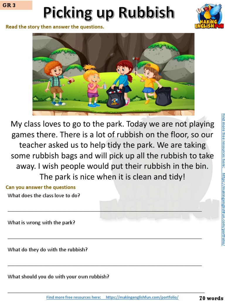 Read The Story Then Answer The Questions | PDF