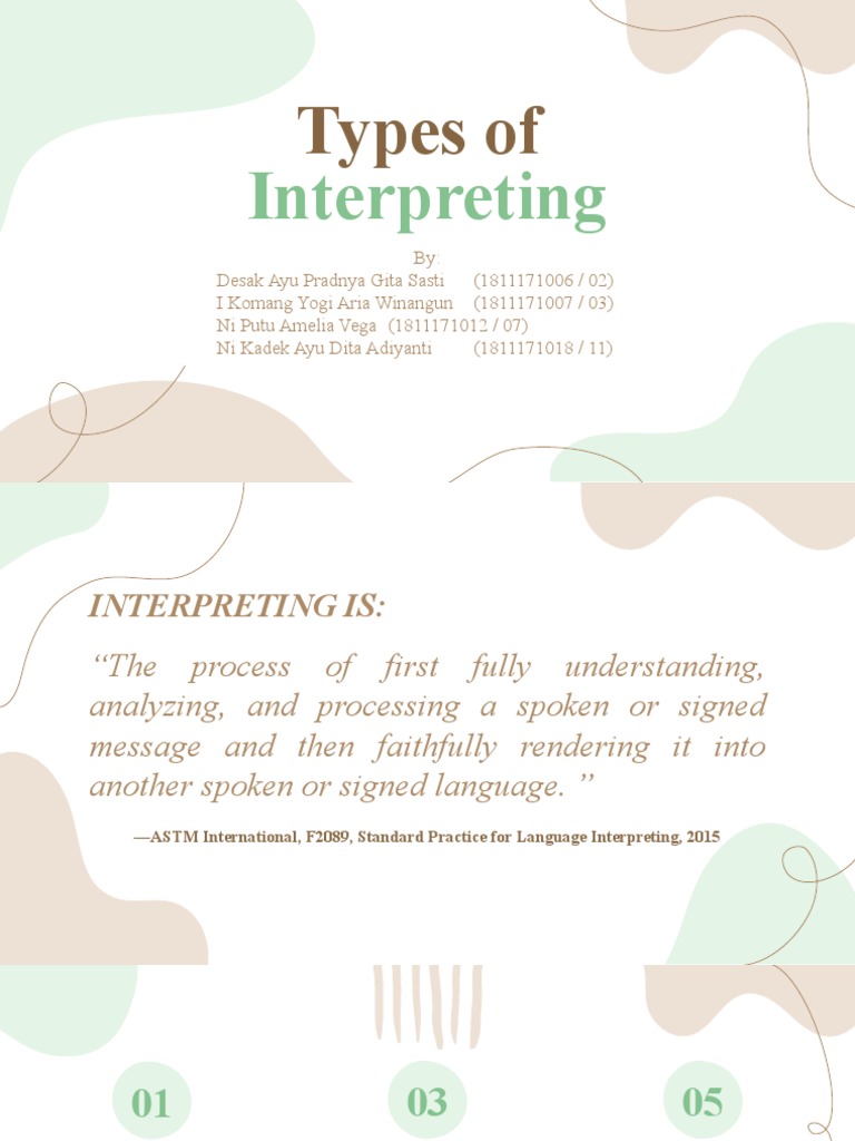Types of Interpretation | PDF | Language Interpretation | Applied ...