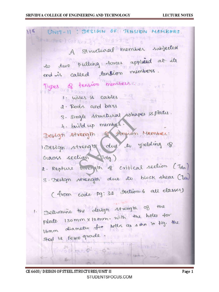 Svcet: Srividya College of Engineering and Technology Lecture Notes | PDF