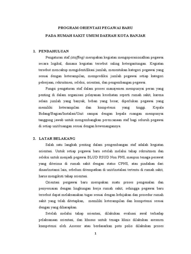 Program Orientasi | PDF