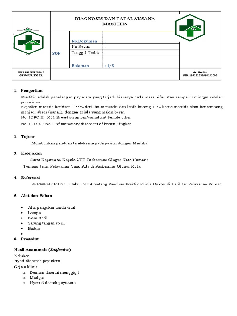 Diagnosis Dan Tatalaksana Mastitis | PDF