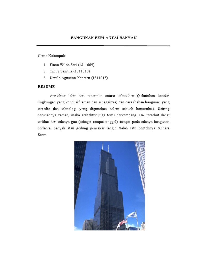 Pondasi dan Konstruksi Menara Sears | PDF