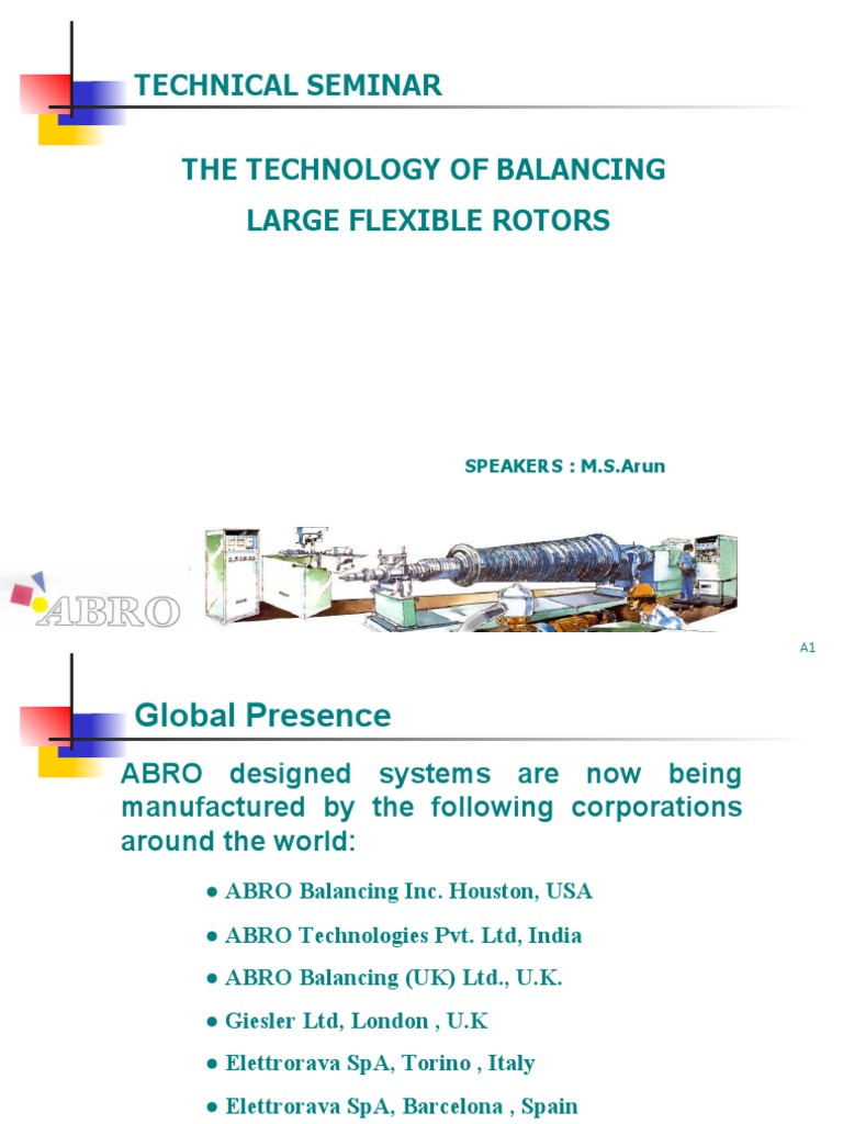 Seminar On ABRO Balancing | PDF | Engines | Turbine