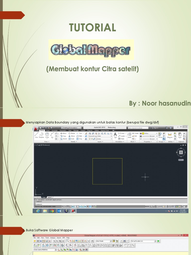 Tutorial Global Mapper-Membuat Kontur Citra Satelit | PDF