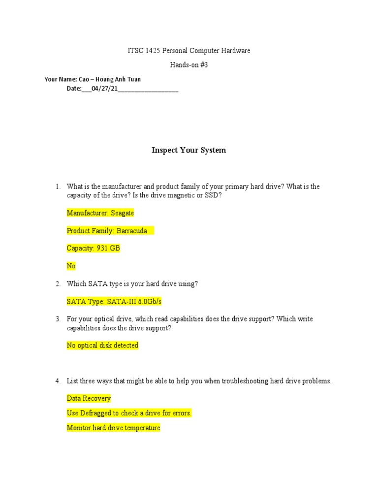 Cao - ITSC 1425 - Hands-On #3 | PDF