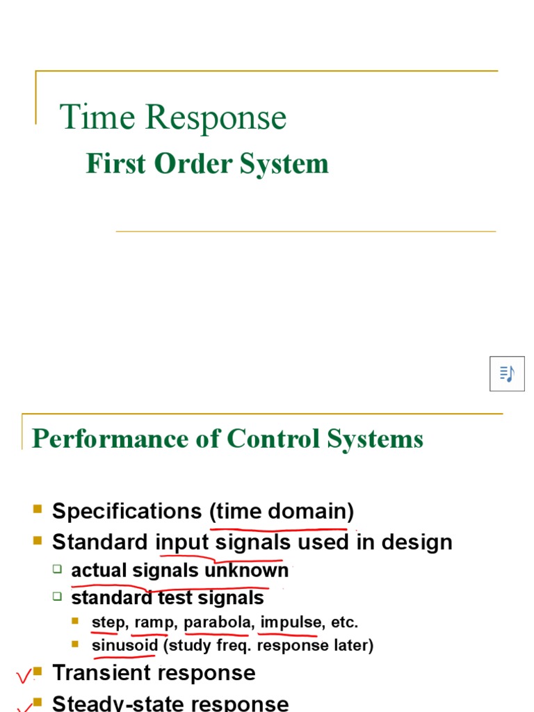 Time Response (1st Order System) | Download Free PDF | Computer Science ...
