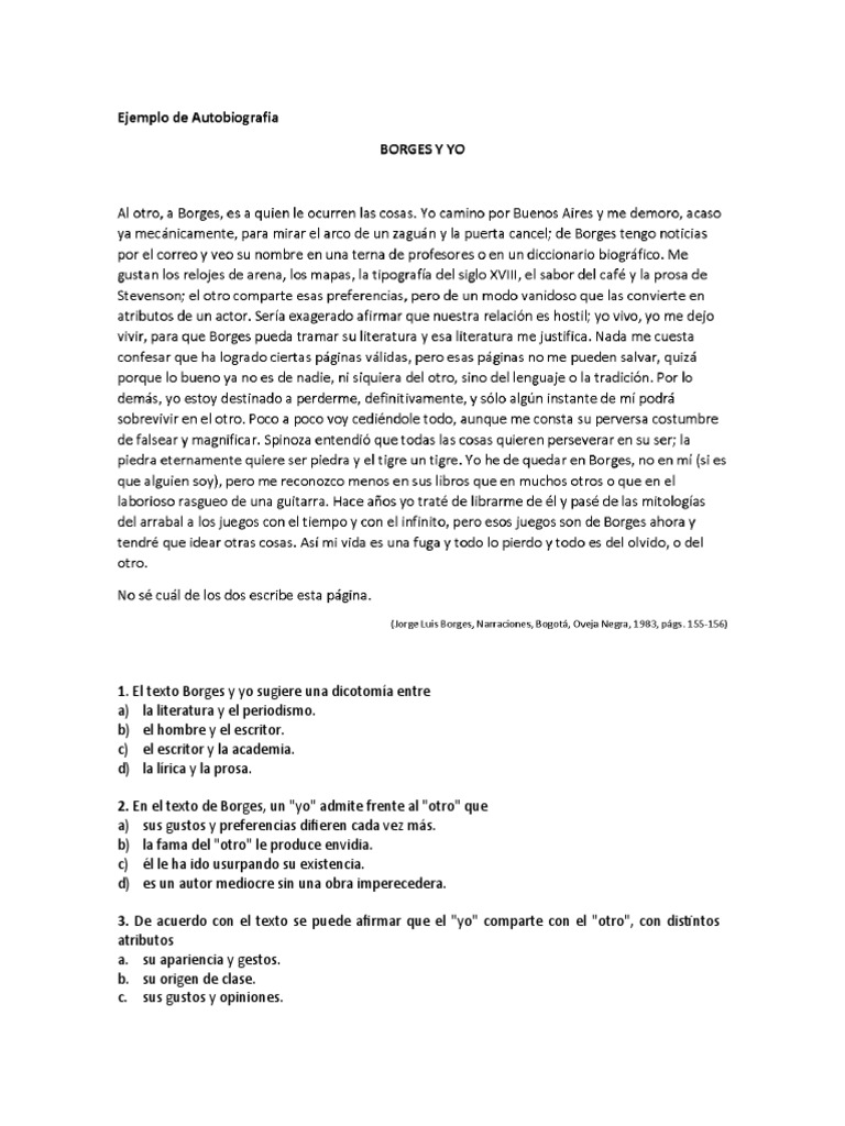 Borges y Yo | PDF