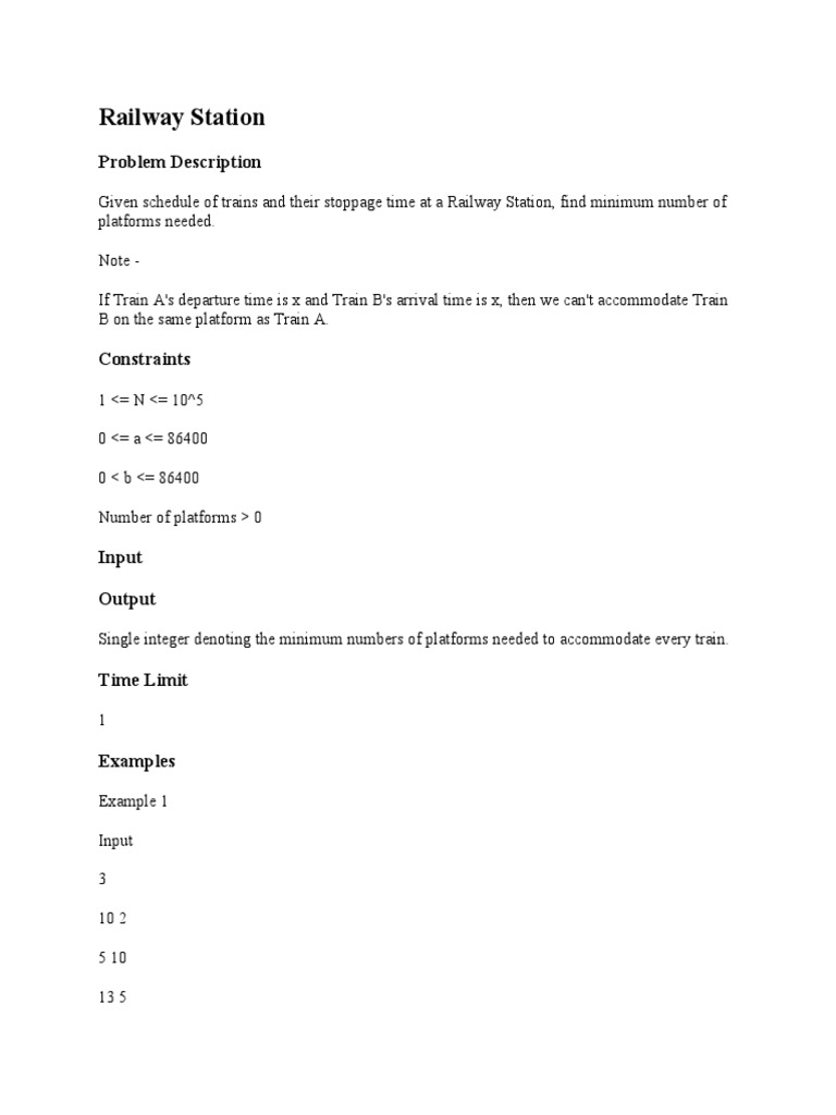 Railway Station | PDF