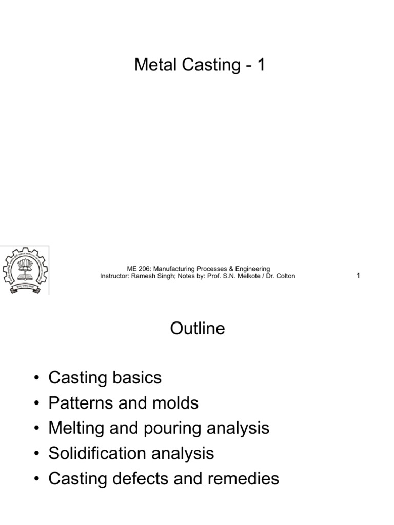 Casting 1 | PDF | Casting (Metalworking) | Casting