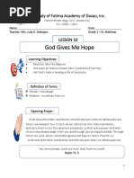 Year 8 Religious Education Lesson Presentation | PDF | Prayer | Faith