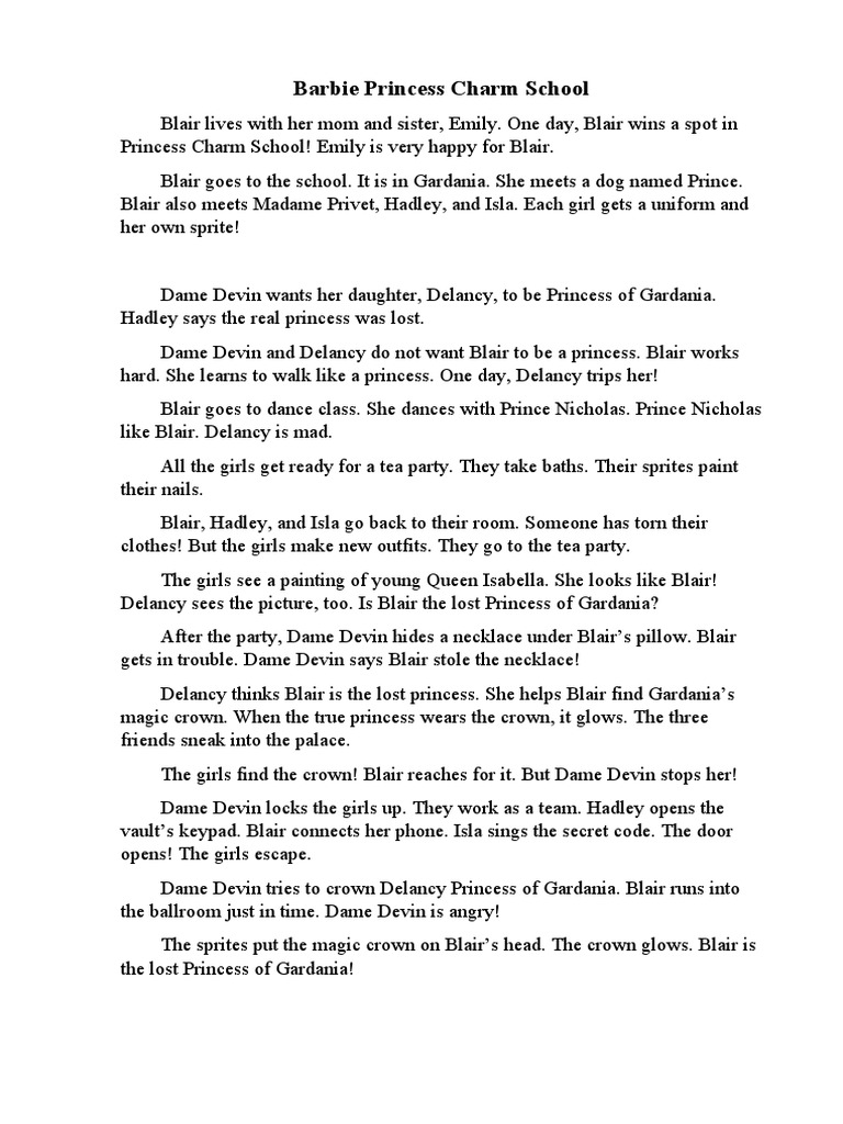 Barbie Princess Charm School | PDF