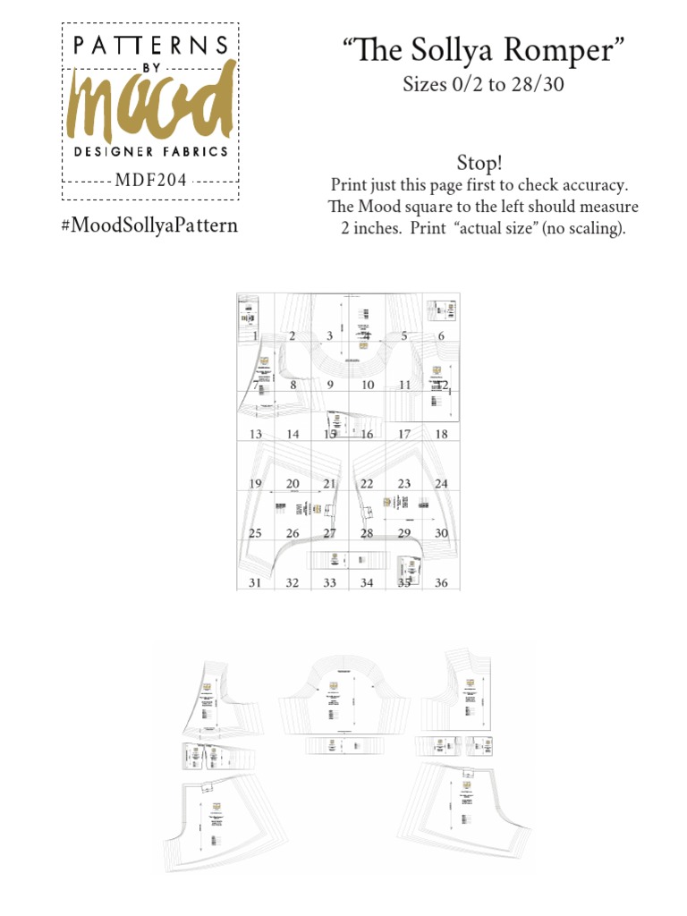 The Sollya Romper | PDF | Seam (Sewing) | Sewing