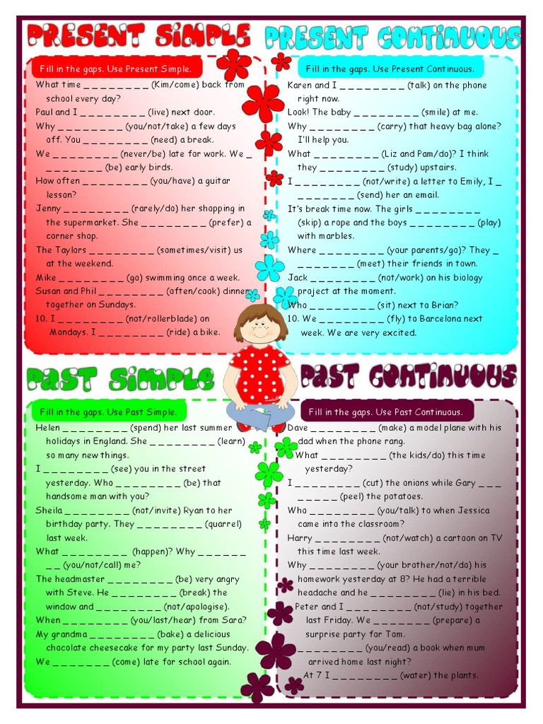 4 Tenses Revision Fun Activities Games Grammar Drills - 34267 | PDF