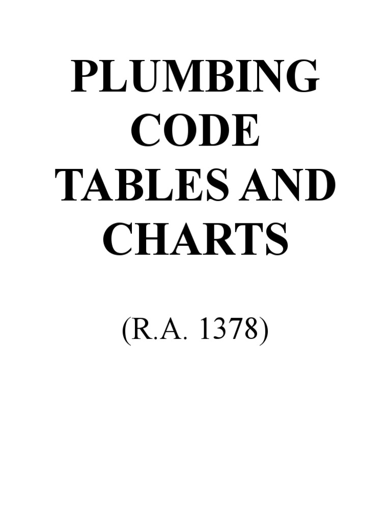 Plumbing Code Tables | PDF