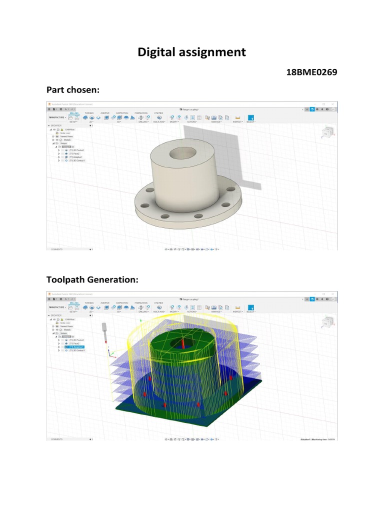 Digital Assignment: 18BME0269 Part Chosen | PDF