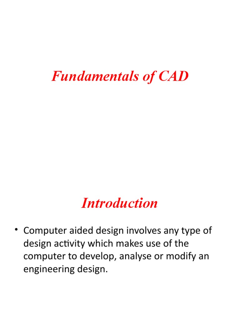 Fundamentals of Computer Aided Design | PDF | Computer Aided Design ...