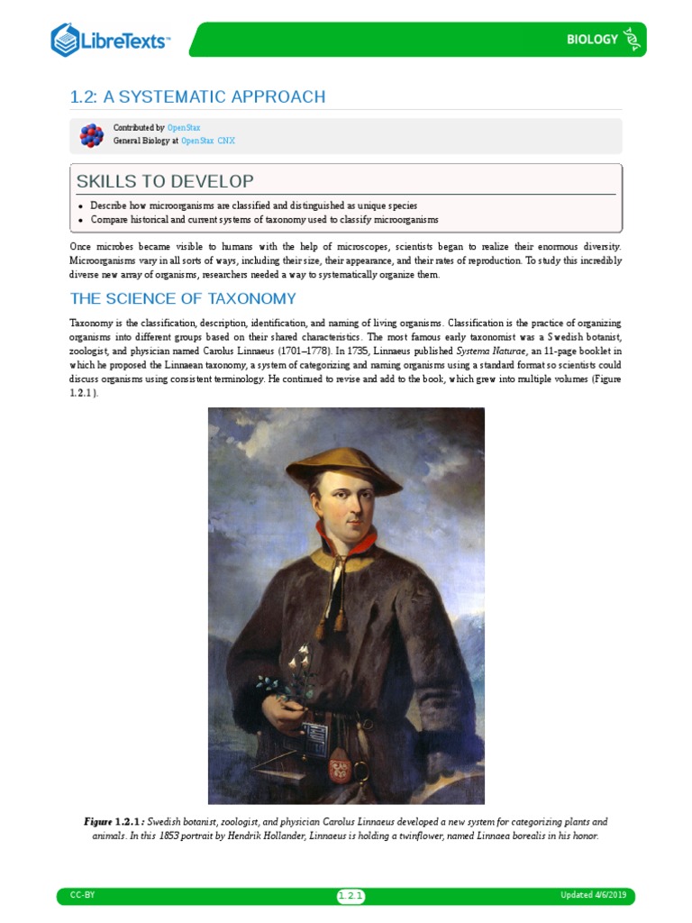 Skills To Develop: 1.2: A Systematic Approach | PDF | Archaea ...