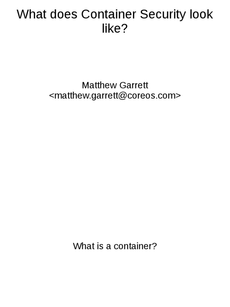 Linuxcon EU 2015 Container Security | PDF | Computers