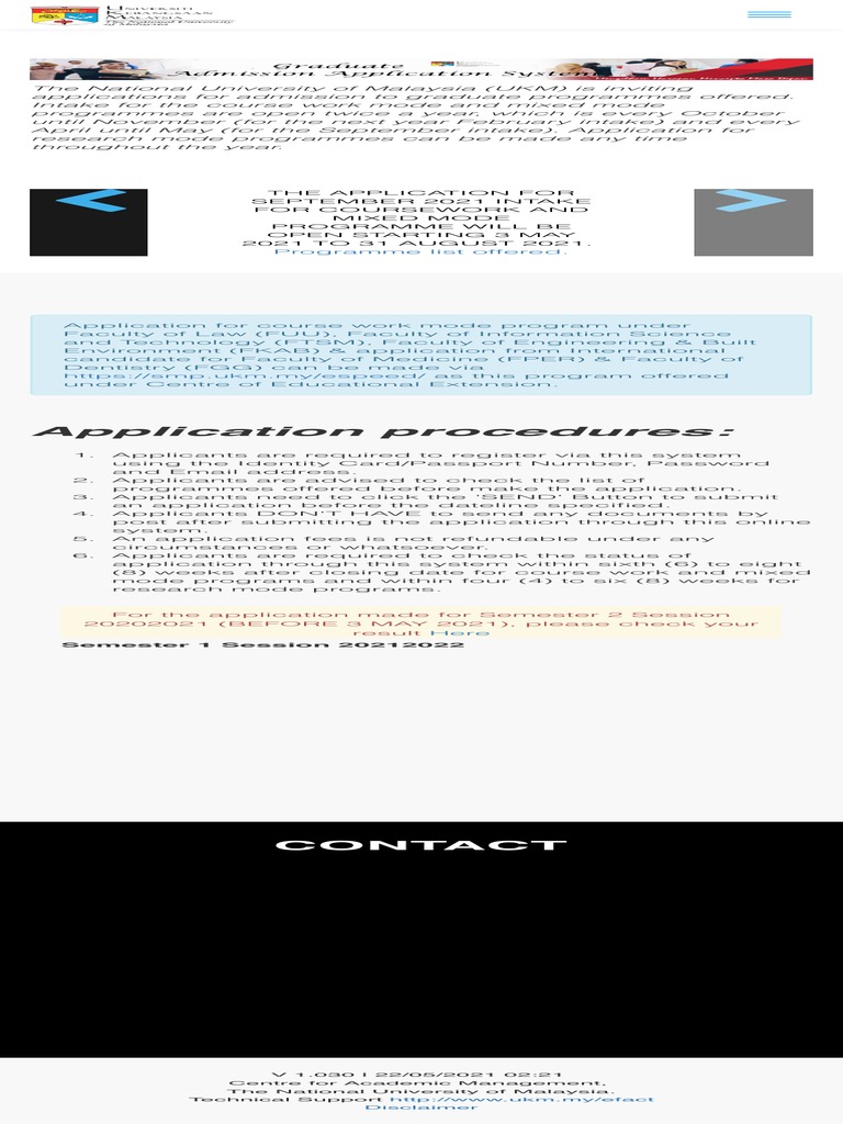 UKM Postgraduate Application | PDF