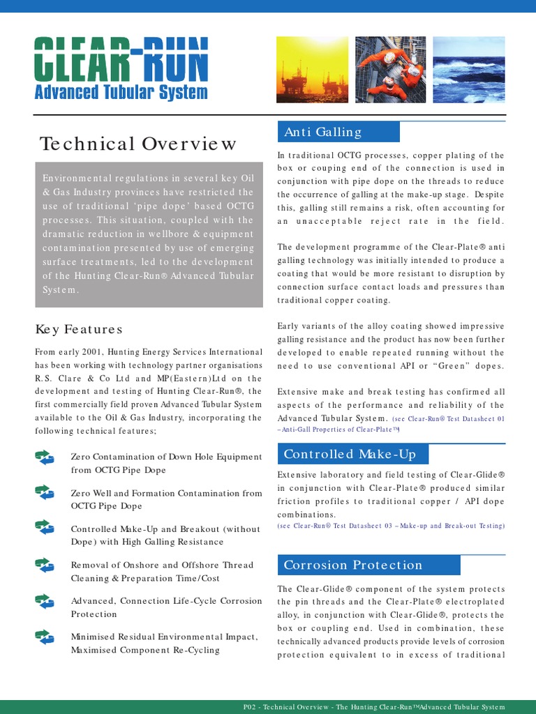 Clear Run Technical Overview | PDF | Pipe (Fluid Conveyance ...