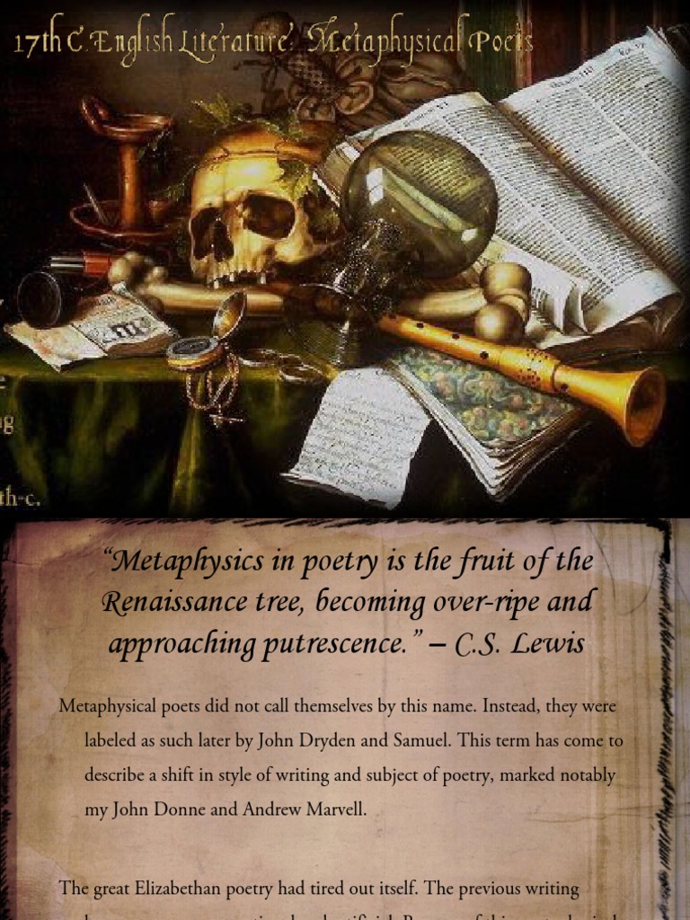 An Analysis of Metaphysical Poetry and its Key Features as Exemplified ...