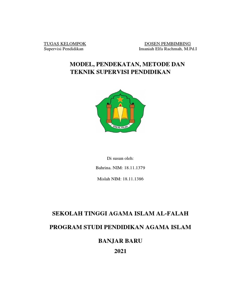 Model, Pendekatan, Metode, Teknik Supervisi Pendidikan | PDF